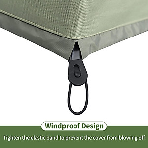 LooDro Air Conditioner Cover for Outside Units, 24 inch Outdoor AC Cover for Outside Unit Windproof, 600D Heavy Duty Oxford Fabric Fits up to 24" x 24" x 30"