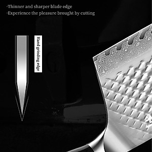 Japan Knife, Japanese Damascus Meat Cleaver Knife 7 Inch VG10 67-Layers Super Steel Sharp Knife, Non-Slip Ergonomic Pakkawood Handle with Gift Box