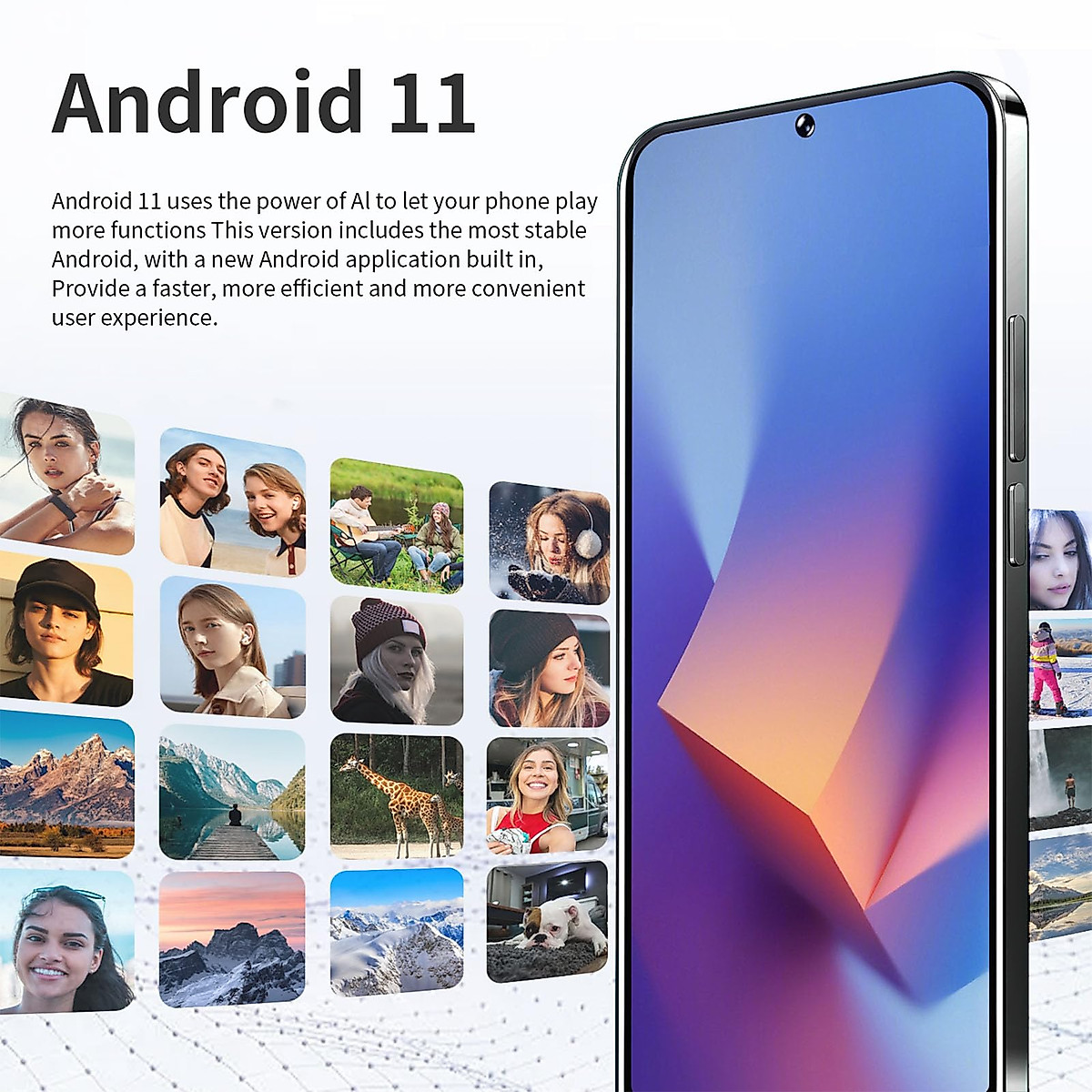 M13 Pro Plus Cell Phone, for Android 11 Unlocked Smartphone with, 4G Unlocked Phones, 6GB 64GB ROM, 6.53 HD Display, 8MP 21MP Dual Camera, Dual SIM, 4500mAh Battery