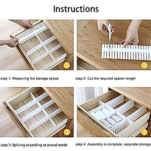 Croing 𝘿𝙧𝙖𝙬𝙚𝙧 𝙊𝙧𝙜𝙖𝙣𝙞𝙨𝙚𝙧 Drawer Dividers (40 pcs)