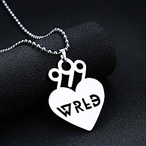COMTRUDE 999 Necklace Premium Stainless Steel Pendant Perfect Gifts for Young Singer Fans Silver