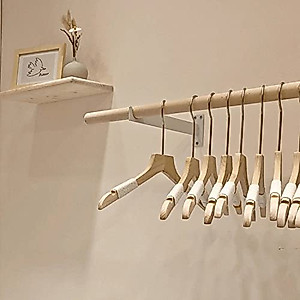 Industrial Pipe Clothing Rack Wall Mounted Real Wood Shelf,retail Store Garment Rack Display Rack Commercial Clothes Racks,pipe Shelving Floating Shelves Wall Shelf,space-saving Hanging Clothes Rack