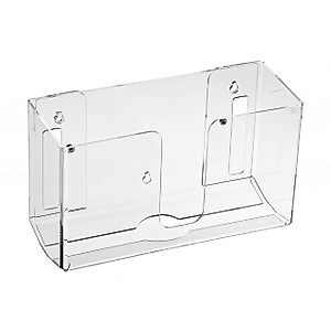 Alpine Industries Acrylic Wall-Mounted Paper Towel Dispenser - Single or Multiple Towel Retrieval - Bi Fold and C Fold (Clear)