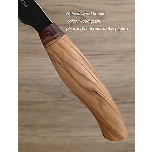 TIGERBEETLE SKD11 Triple Clamp Steel 8.5 inch Chef Knife SKD11 Japanese Steel Chef Knife for Home Kitchen and Dining Room (Huanghua Pear Wood+Olive Wood)