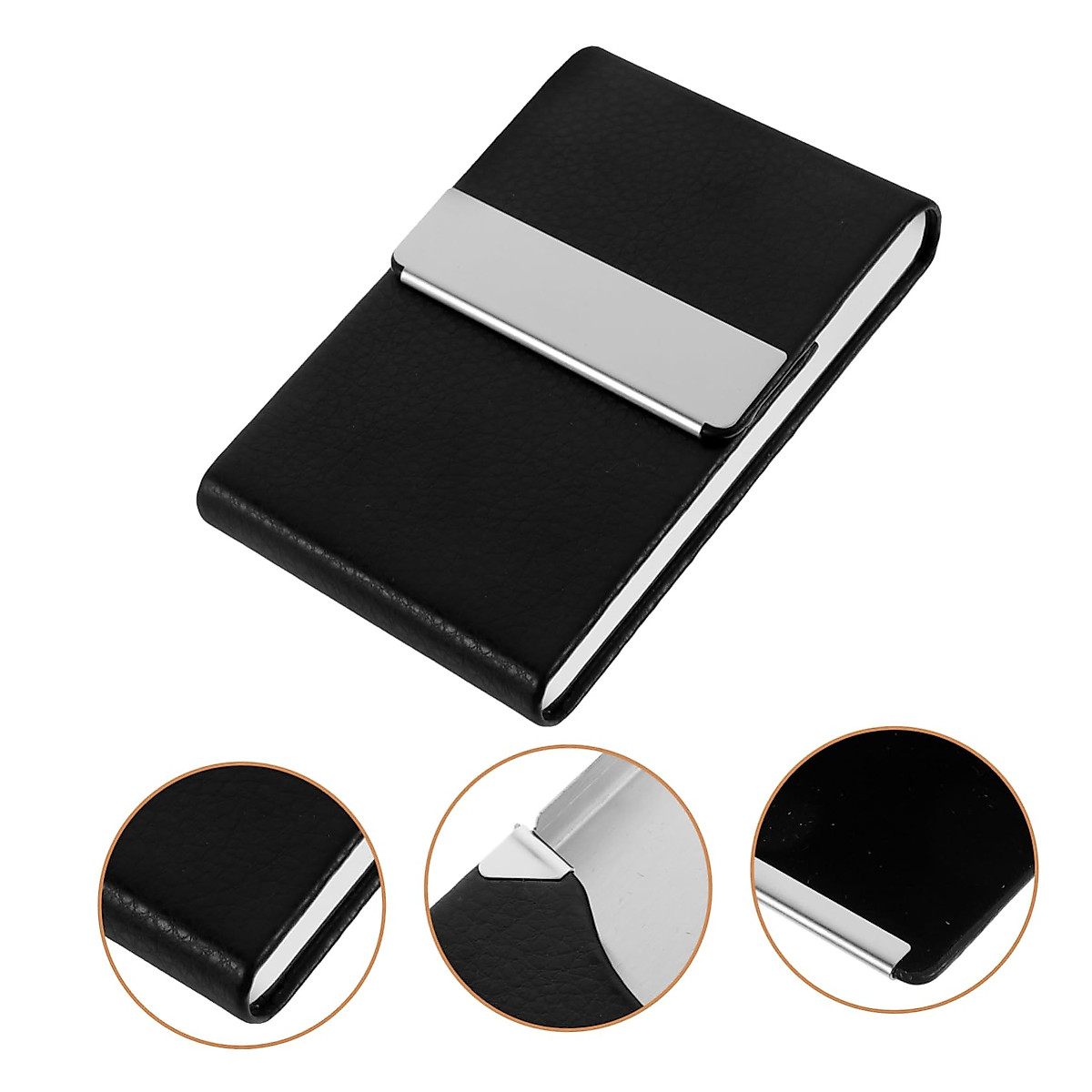STOBOK 4pcs Business Card Holder Leather Business Card Case Business Card Carrier Ticket Holder Card Case Slim Id Card Case Leather Womens Wallet Cards Bag Man Outdoor Essentials Metal