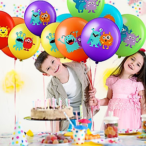 60 Pieces Bash Balloons Decorative Birthday Party Supplies Kids' Party Balloons 6 Styles Balloon Toy Kid for Kids Boys Girls Birthday Party Favors