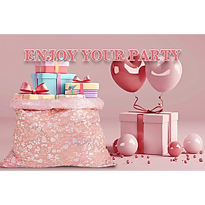 Jaywayang Extra Large Plastic Gift Bag, Jumbo Baby Girl Gift Bag with Ribbon and Tag for Birthday, Baby Shower Giant Gifts Wrapping (60" Pink)