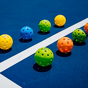 PCKL Optic Speed Pickleball Balls | Choose Indoor or Outdoor Pickleballs | USAPA Tournament Aproved | 4 Pack Crack-Resistant (Indoor Ice Blue)