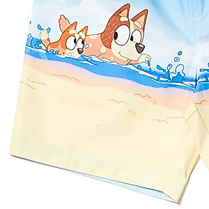 Bluey Mom Dad Bingo Toddler Boys Rash Guard and Swim Trunks Outfit Set Multi 2T