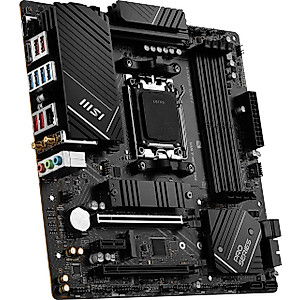 MSI PRO B650M-A WiFi ProSeries Motherboard (AMD Ryzen 9000/8000/7000 Series Processors, AM5, DDR5, PCIe 4.0, M.2, SATA 6Gb/s, USB 3.2 Gen 2, HDMI/DP, Wi-Fi 6E, Bluetooth 5.3, 2.5Gbps LAN, mATX)