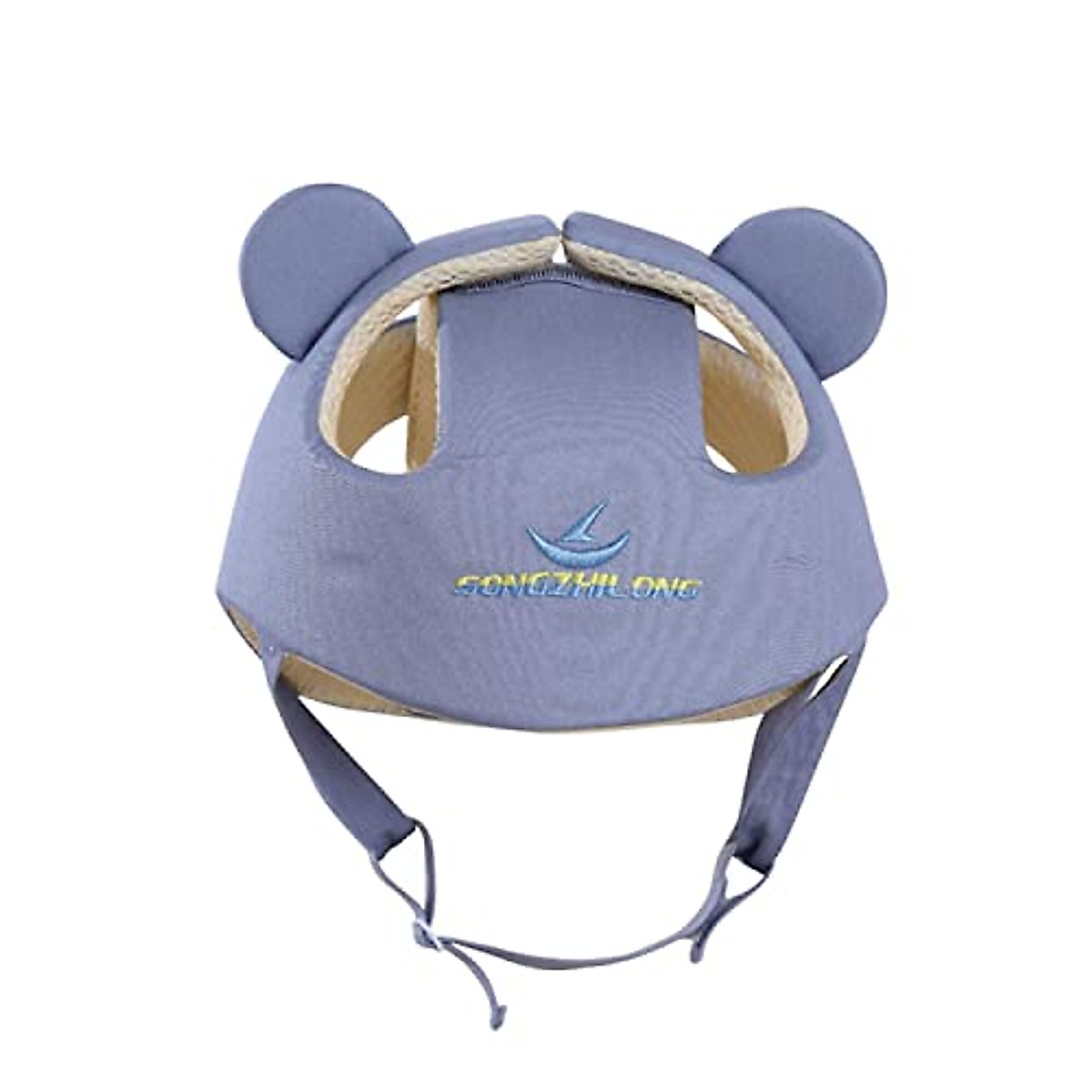 ESUPPORT Baby Adjustable Safety Helmet Headguard Protective Harnesses Hat Providing Safer Environment When Learning to Crawl Walk Play (Grey-1)