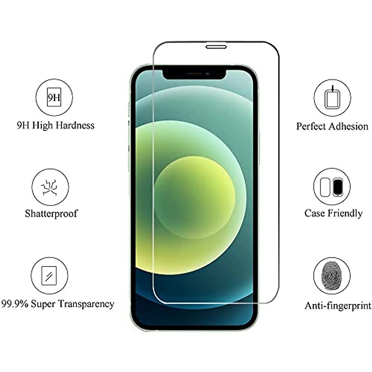 Acediar Tempered Glass Screen Protector for iPhone 12 mini [Anti-Scratch][Bubble Free][Case-friendly], Premium Screen Protector Compatible with iPhone 12 mini 5.4-Inch 2020[3 Pack]