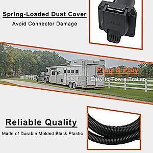 56070 7-Pin 7-Foot Trailer Wiring Harness,Vehicle-Side Truck Bed 5th Wheel & Gooseneck Trailers Extension Compatible with Ford,GMC,Chevrolet,Ram,Dodge,Nissan,Toyota 1997-2021