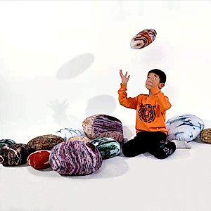 Qupace 10 Pieces Set 15x15in Large Rock Pillows Cover for Kids Gaming Room Decoration Pillows Case for Bedroom Nursery Cushion Cover Christmas Tree Decoration Pillows Covers