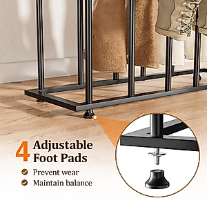 pickpiff Freestanding Boot Rack Organizer Tall Boots - Black Metal Boot Rack for Dorm Room, Closet, Entryway, Bedroom, Patio Outdoor, Hallway, Black, Shoe Storage Fit for 6 Pairs