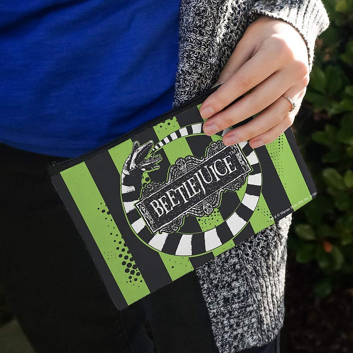 Beetlejuice Beetle Worm Pencil Pen Organizer Zipper Pouch Case