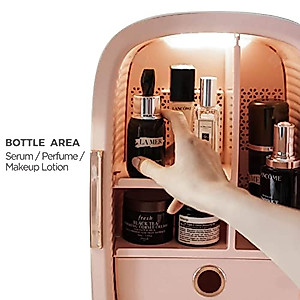 CAYNEL Beauty Mini Fridge 12Liter Smart breathing light display for Skincare& Cosmetics,Breast Milk,Portable Compact Personal Makeup Fridge 100% Freon-Free…