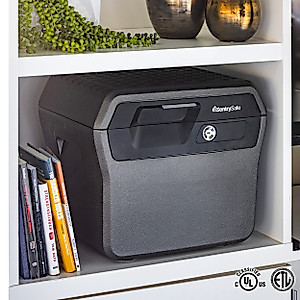 SentrySafe Fireproof and Waterproof Safe Box with Key Lock, File Safe with Carrying Handle for Documents, 0.66 Cubic Feet, 14.1 x 16.6 x 13.8 Inches, FHW40100