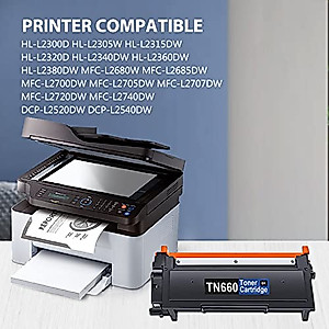 LOVPAIN TN660 TN-660 Toner Cartridge Compatible High Yield Replacement for Brother Toner TN660 HL-L2340DW L2360DW L2380DW MFC-L2700DW L2705DW L2707DW DCP-L2520DW L2540DW Printer Toner (2 Pack, Black)