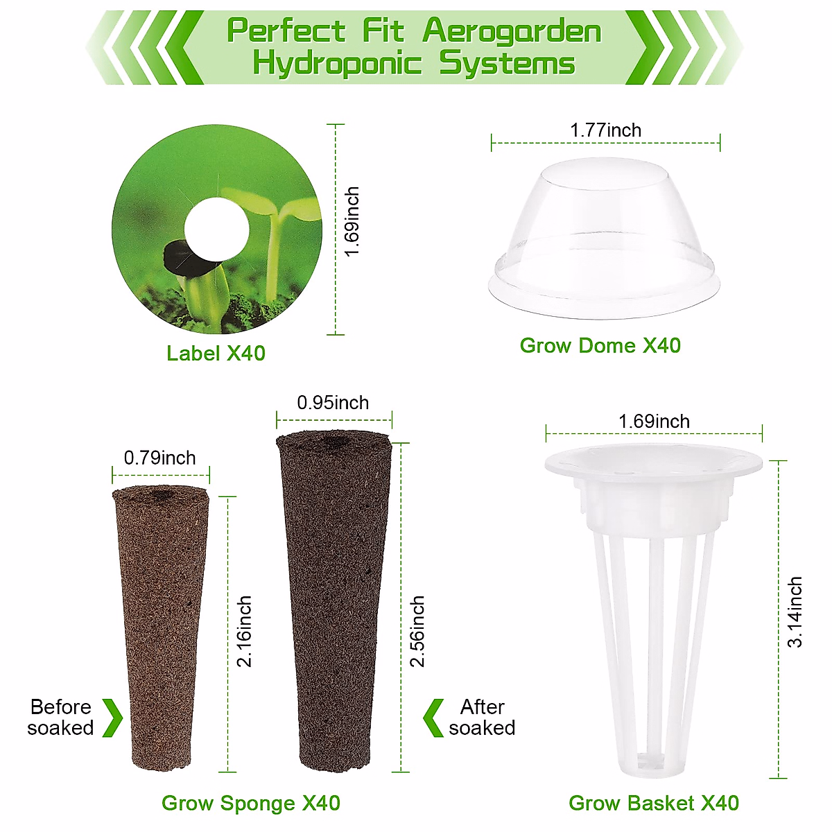 160 Pcs Seed Pod Kit for AeroGarden, Suitable for Hydroponics Growing System for a Variety of Plants, Outdoor and Indoor Hydroponics Supplies