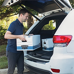 Bankers Box STOR/FILE Medium-Duty Storage Boxes, FastFold, String and Button, Letter, Case of 12 (00704)