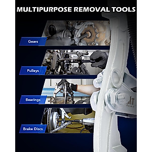 Orion Motor Tech Gear Puller Set, 3" 4" 6" 3 Jaw Puller Kit for Pulley Gear Bearing Flywheel Removal, Heavy Duty Pulley Puller with Reversible Jaws 3 pcs Bearing Puller Tool Kit