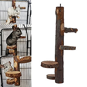 Perch Branch, Bird Perch Stand Easy to Install Wood for Jumping Toy