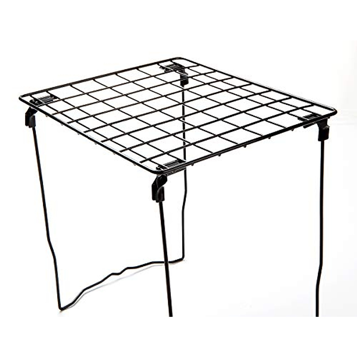 Mind Reader BORGLOCK-BLK Freestanding, 12.5 Inch Wire Shelf, Accessories Shelving Unit, Foldable, Portable, Ideal for School, Work and Gym Lockers. Holds up to 30 pounds, Black Metal