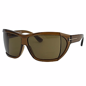 Tom Ford Wrap Sunglasses TF402 Sedgewick 48E Transparent Brown FT0402