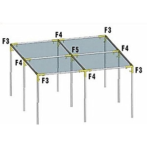 Golden Valley Tools & Tarps 5 Way Flat TOP Center 3/4" Canopy Fitting (F5A) - Fits 3/4" EMT Pipe That has an Outer Diameter of 15/16"