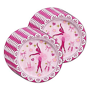 Little Ballerina Birthday Party Supplies Set Plates Napkins Cups Tableware Kit for 16