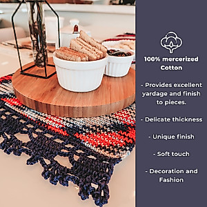 Círculo Duna Yarn - 186 yds, 3.52 oz – DK Yarn - 100% Mercerized Brazilian Virgin Cotton, Perfect for Knitting and Crocheting (Pack of 1 Ball) - Blue Color 2194