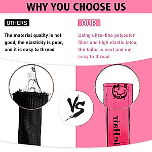 Goiple 3PCS Elastic Bands for Wig Edges - Adjustable Wig Band for Edges Wig Install Accessories with Pink set-9pcs Hair Wax Stick Set