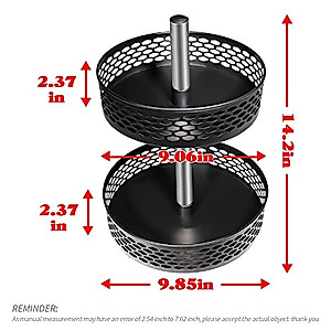 Lazy Susan Organizer,2 Tier Lazy Susan Turntable Spice Rack Metal Steel Organizer for Kitchen Cabinet, Organizer for Cupboard,Pantry,Bathroom,Table