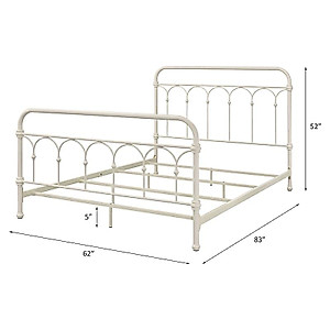 Acme Citron Metal Queen Bed with Spindle Headboard and Footboard in White