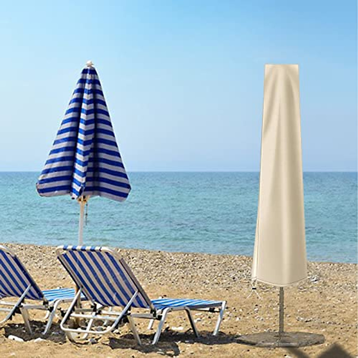 intent_Side Premium Patio Umbrella Cover Outdoor Waterproof With Zip Oxford Fabric, Market Parasol Covers For 9ft To 12ft Garden Outdoor, without Push Rod