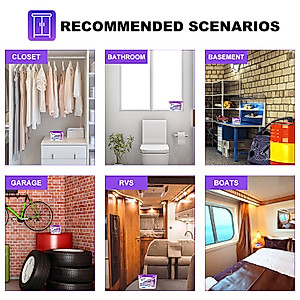 NATRUTH Moisture Absorber 7 HangingPackets（9.8oz*7）+ 3 Portable Boxs (10.5oz*3), Dehumidifiers with Lavender, Desiccant Hanging Bag Use for Kitchen Bathroom Wardrobe, Eliminates Odors, Odor Absorber