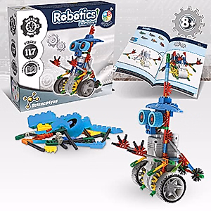 Science4you Deltabot Robot Toy Kit for Kids Age 8-12 - STEM 117 Pieces Robotics Kit, Build Your Own Robot Toy for Kids Age 8+, Educational Science Kits DIY Building Toys, Gift for Boys and Girls