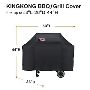 Kingkong 7573/7106 Cover for Weber Spirit 200, 300 Series and Genesis Silver Gas Grill Brush, Black