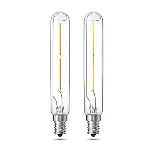 TobeBright T6.5 LED Exit Sign Light Bulbs,2W Refrigerator Light Bulb,20W T6.5 120V Intermediate Base E17 Clear Appliance Bulb Equivalent,for Refrigerator Freezer,Daylight 6000K(2-Pack)