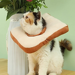 Mipcase 1pc Collar Loaf Bread Pet Decor Puppy Outfits Cat Costumes for Cats Kitten Neck Cone Inflatable Costumes Puppy Bunny Costume Small Dog Costume Neck Circle Cotton -Scratch