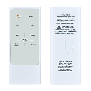 New Replacement Remote Control Compatible for Midea Window Air Conditioner RG15A(B)/B RG15A(B)/E RG15A(B)/F GE RAC-WK0511CMU RAC-WK0611CRU RAC-WK0811ESCWU RAC-WK1011ESCWU RAC-WK1211ESCWU RAC-WK1511ESC