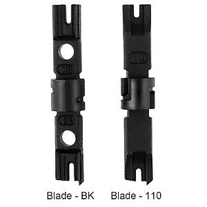 Hiija Punch Down Tool Kit with 110 & BK Blade, 5PCS Cat6 RJ45 Keystone Jack, Network Wire Stripper Tool Kits Professional