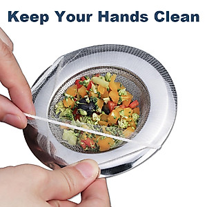 250 PCS Kitchen Disposable Mesh Sink Strainer Bag and PP Extraction Box Fits Sink Strainer Elastic Anti-Clogging Eco-Friendly Sink Drain Strainer Collecting Kitchen Food Waste Garbage