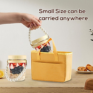 Overnight Oats Jars,Mason Jars for Overnight Oats with Lid and Spoon,10 Oz Glass Meal Prep Containers with Measurement Marks,Perfect Size for Overnight Oats,Salad Yogurt,Cereal,Fruit (4 PACK A)