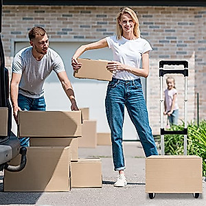 F2C Portable Folding Hand Truck Aluminium Luggage Trolley Cart and Dolly 175 lbs Capacity with Black Bungee Cord, Telescoping Handle, PVC Wheels with Double Bearings for Travel Office Auto Moving