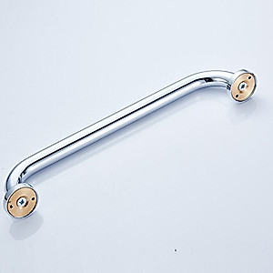 700Brass 14-Inch Grab Bar for Hotel/Motel/Home Shower Safety, Solid Brass, Polished Chrome, Heavy-Duty Construction Armrest, Bathroom Bathtub Handrail
