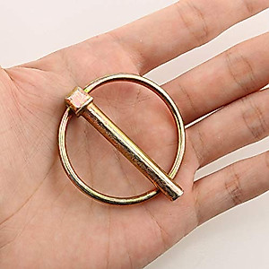 E-outstanding Linch Pin 4PCS 45mm Heavy Duty Lynch Pin Shaft Locking Pin Fastener Assortment Kit for Farm Tractors Trailers Trucks Mowers Trolleys and Carriages M6(1/4Inch)