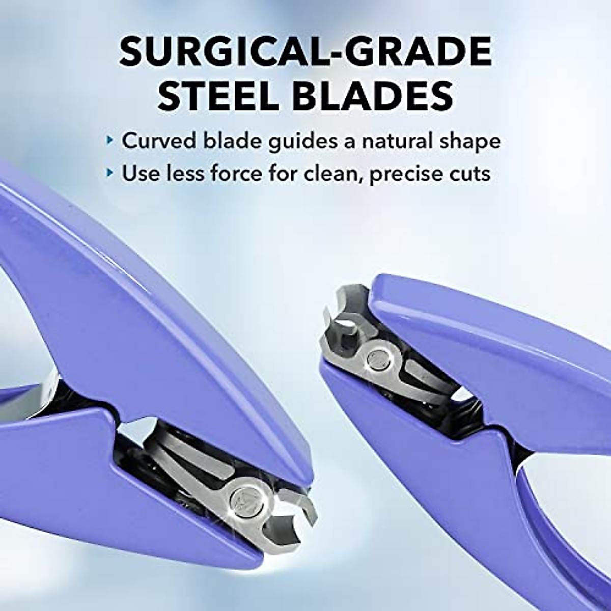 Clipperpro Omega Select Fingernail Clipper - Senior Finger Nail Clippers for Women and Men | Ergonomic Nail Cutter Clipper with 180 Degree Swivel Head | Sharp, Durable Thick Nail Clippers