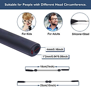 ANYGIFT Glasses Strap for Kids 3 Pack, Toddler Glasses Holder Strap Kids Eye Glasses Strap Adjustable Sunglass Strap for Kids Boys Girls Eye Glass String Strap((7-10 Inch))